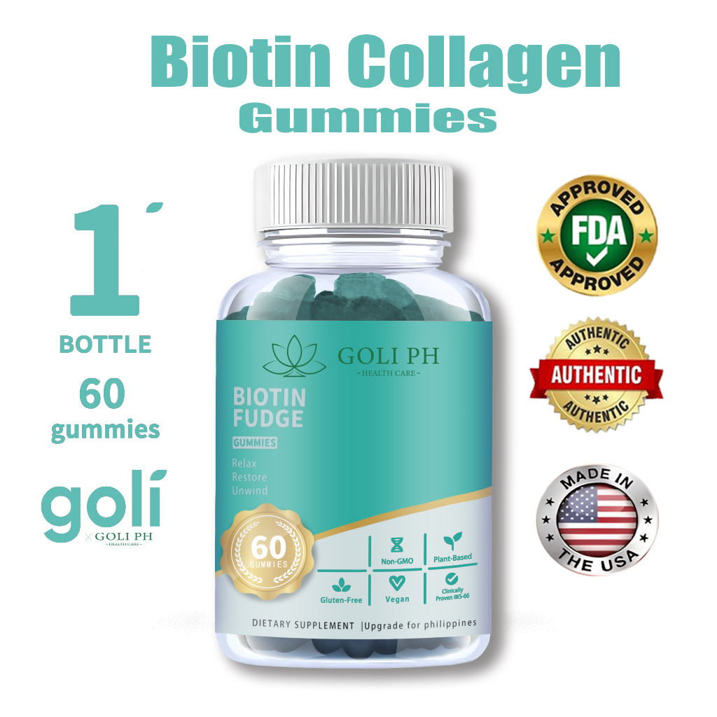 Original GOLI ph Biotin Collagen Gummies Keratin Vitamin Anti Hair Loss ...