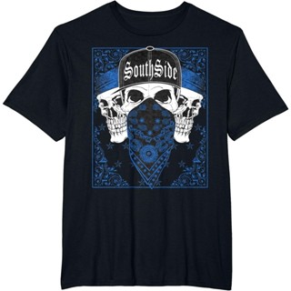 Southside Blue Bandanas T-shirts for men Skull Gangster Sur | Shopee ...