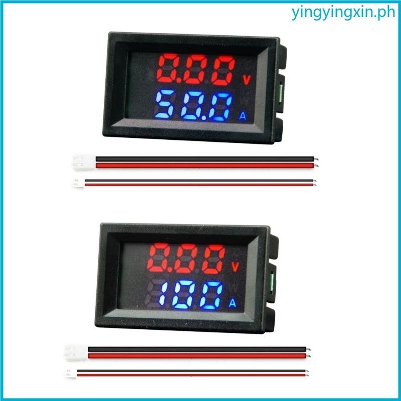 YIN Voltmeter Ammeter DC6-120V 50A 100A Voltage Current Meter Tester ...