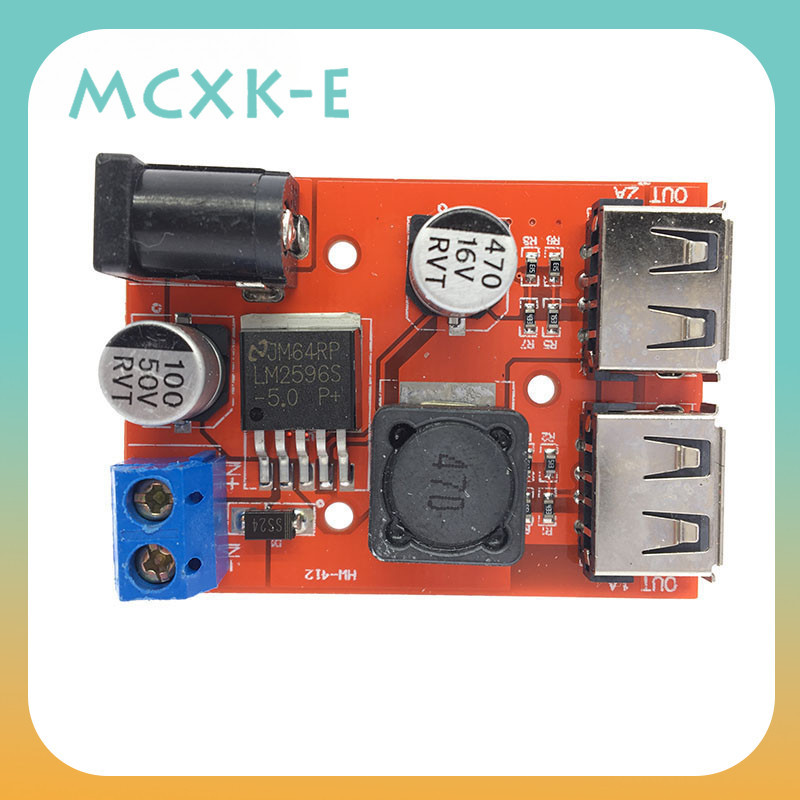 MCXK-E LM2596 LM2596S Dual USB DC-DC 9V 12V 24V 36V to 5V 3A Step Down Buck Converter Board Car ...