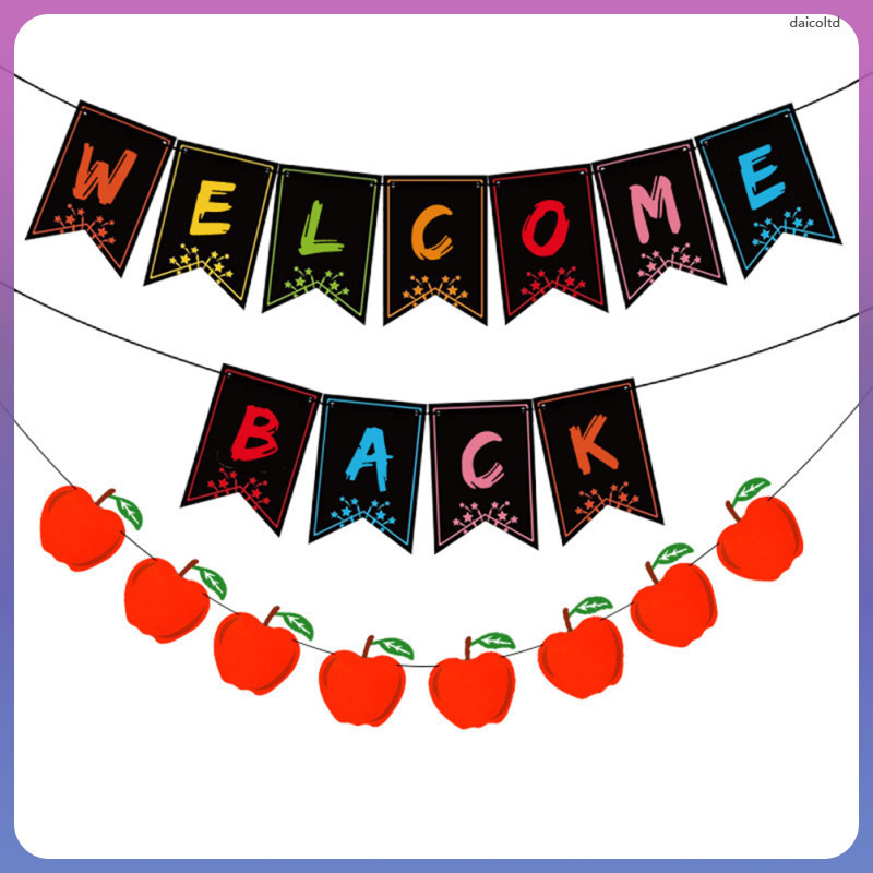 1 Set Decoration Welcome Back Party Banner Red Decorative Flag for Back ...