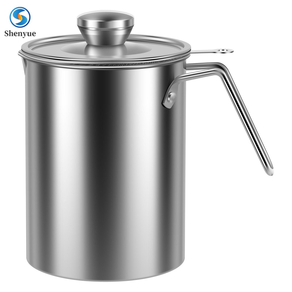 1500ml Stainless Steel Oil Filter Vessel Oil Filter Pot With Lid and ...