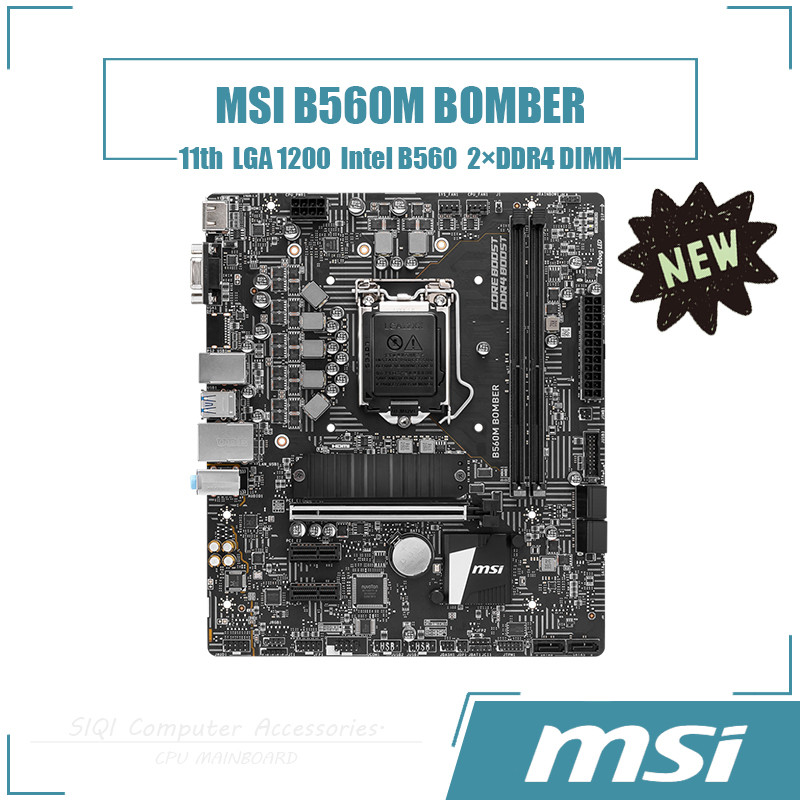 [NEW] MSI B560M BOMBER Motherboard 2xDDR4 DIMM LGA 1200 Intel B560 chipset Micro ATX 64GB ...