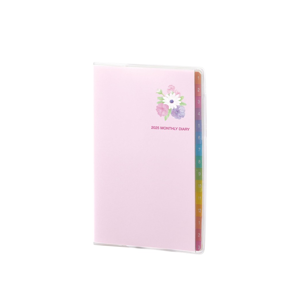 Rayme Fujii Notebook 2025 Schedule Book Color Index Diary Monthly Block Starts Sunday Pocket ...
