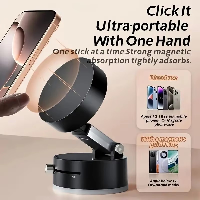 Vacuum Magnetic Suction Cup Folding Swivel Stand 360° Rotation ...