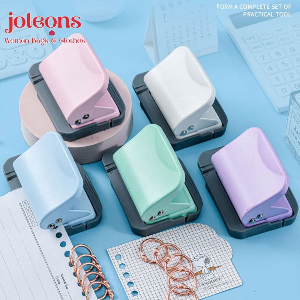 JOLEONS 6-Hole Paper Punch, Labor-saving Notebook Scrapbooking Binding ...