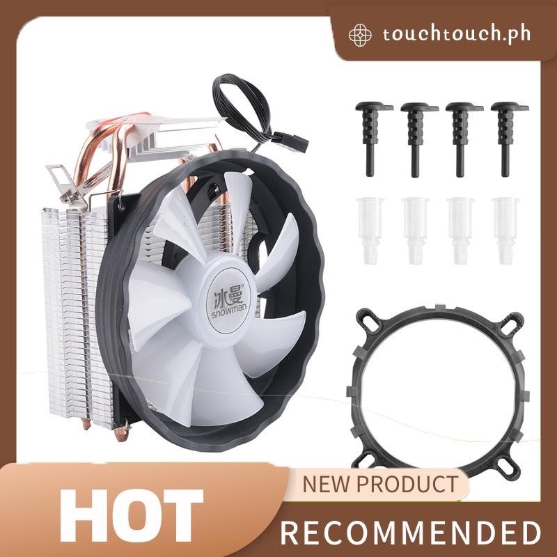 SNOWMAN X200 CPU Cooler 2 Heat Pipes 120mm Silent Fan 4Pin PWM PC ...