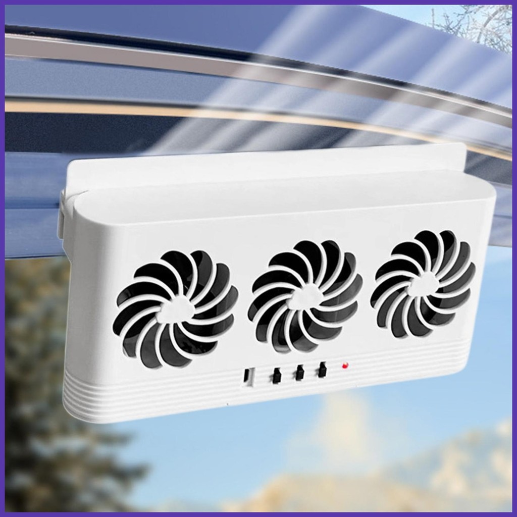 Solar Car Fan Auto Solar Air Circulation Fan Energy-Saving Air ...