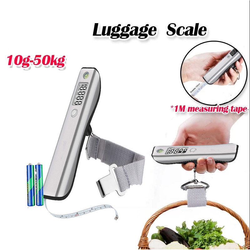 Digital Weighing Scale Max 110lbs/50kg Electronic Luggage Weighing ...