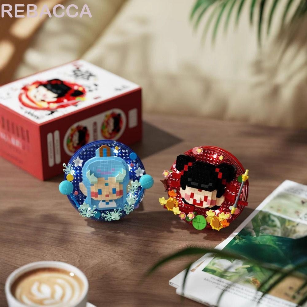 REBACCA Nezha Model Building Blocks, Anime Peripheral Badge Nezha ...