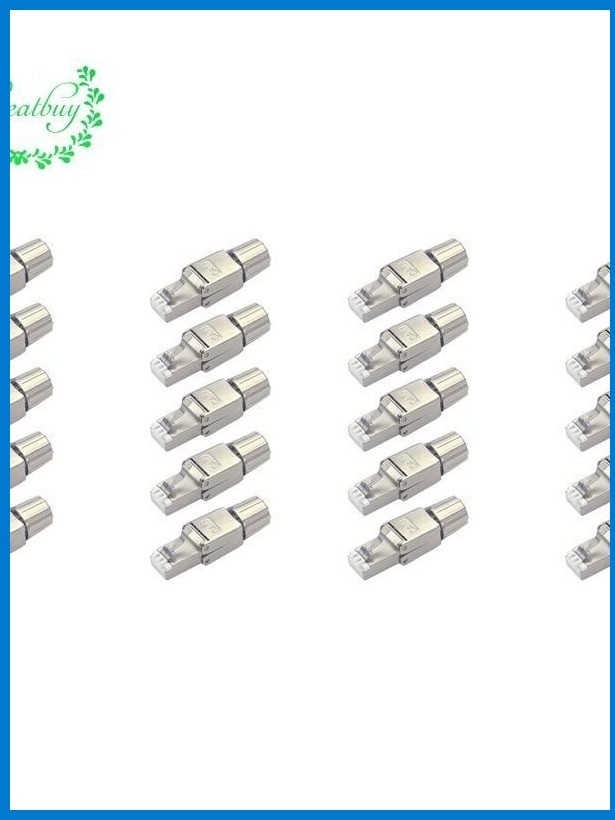 20x RJ45 Cat7 Connectors Tool-Free Reusable Shielded Ethernet ...