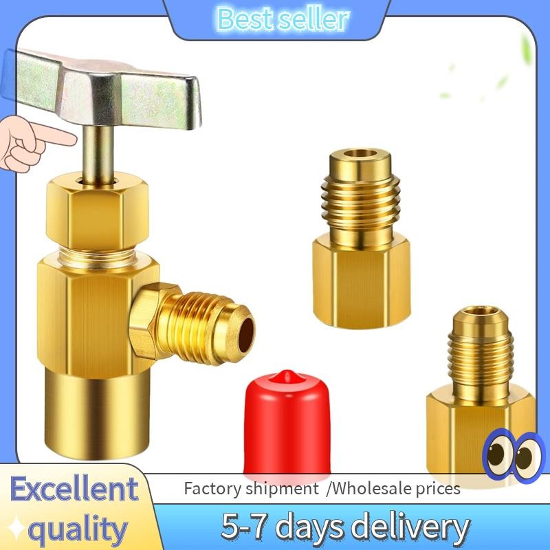 3 Pcs R134A Refrigerant Dispenser Thread Valve Bottle Opener with Tank ...