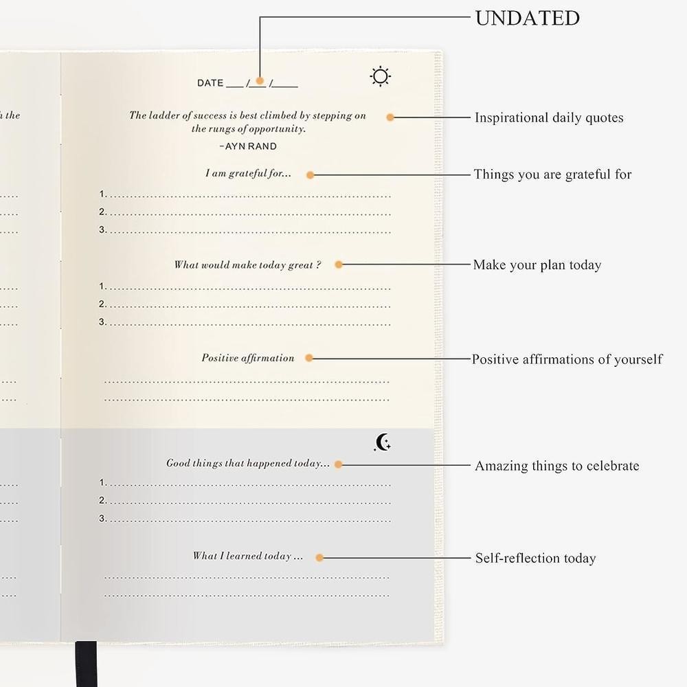 Gratitude Journal Diary Notebook Self-discipline Punching Schedule Plan ...