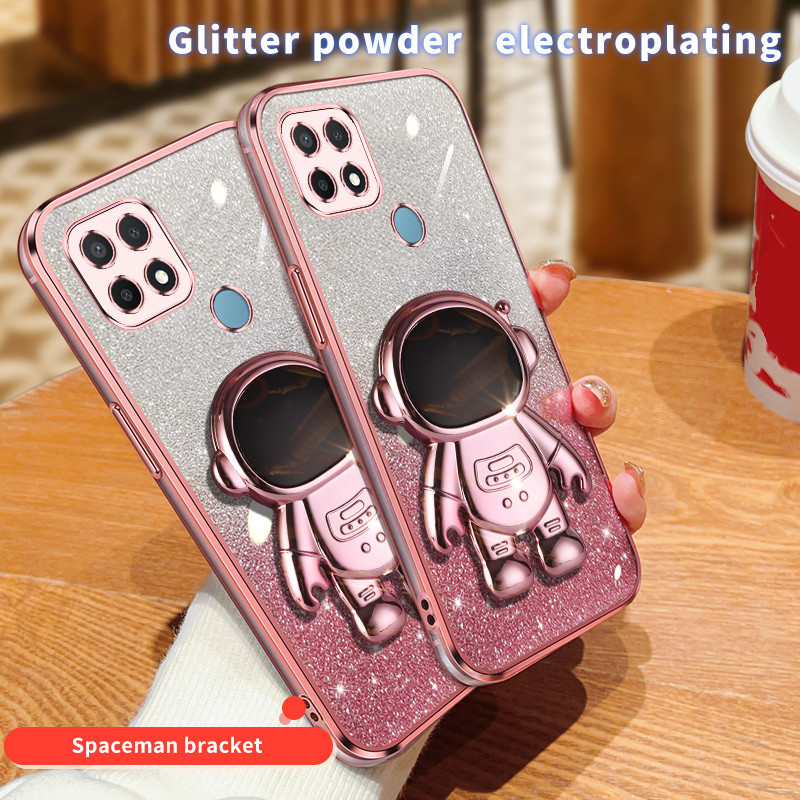 For OPPO A15s A 15s CPH2179 Case Soft Silicone Plating Bling TPU Phone ...