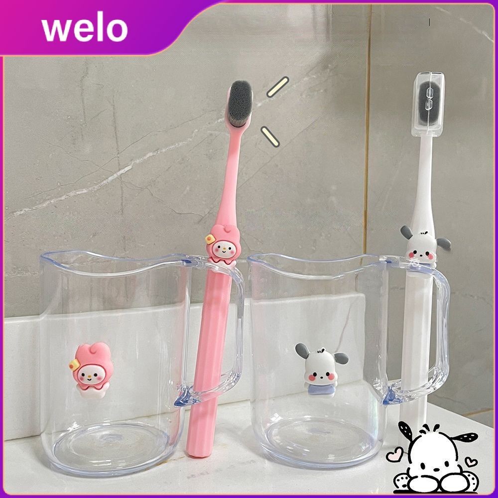 WELO Sanrio Mouthwash Cup Kawaii Cinnamoroll Kuromi Pom Pom Puri ...