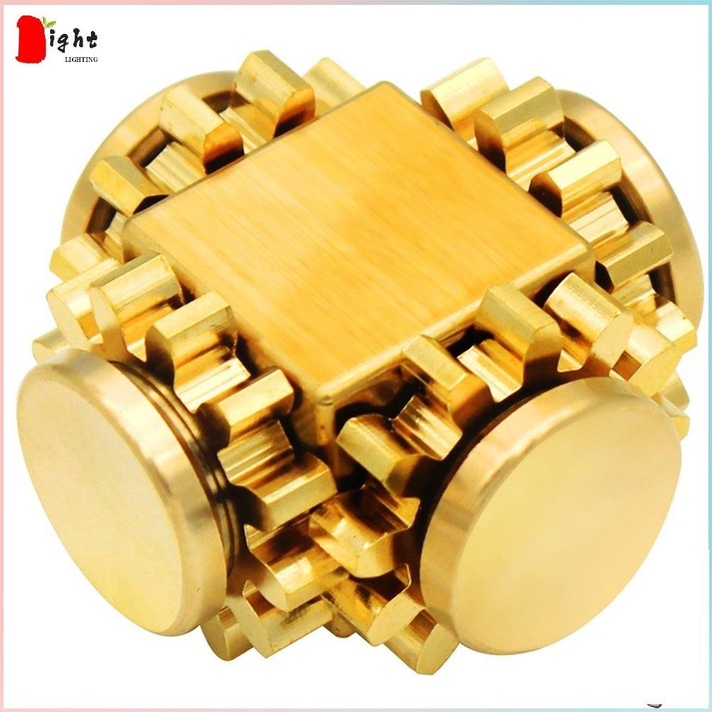 Fidget Spinner Toy Pure Copper Cube Gears Linkage Anti-Anxiety ...