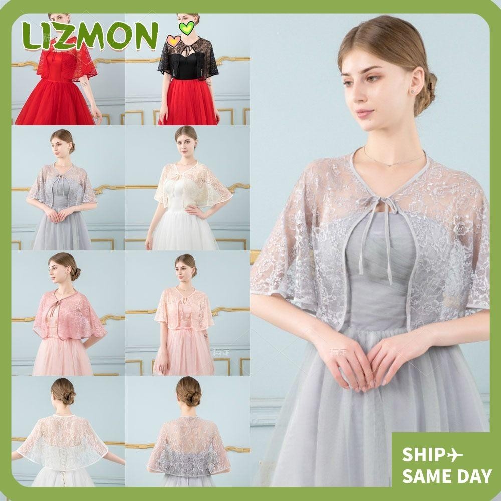 LIZMON Bride Shawl Women Tulle Shawl Soft Cape Wedding Accessories ...
