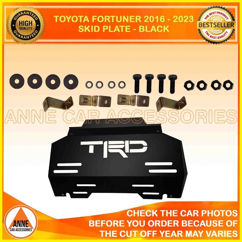 ♞Car Skid Plate for Toyota Fortuner 2005- 2023 W/TRD Logo Under Engine ...