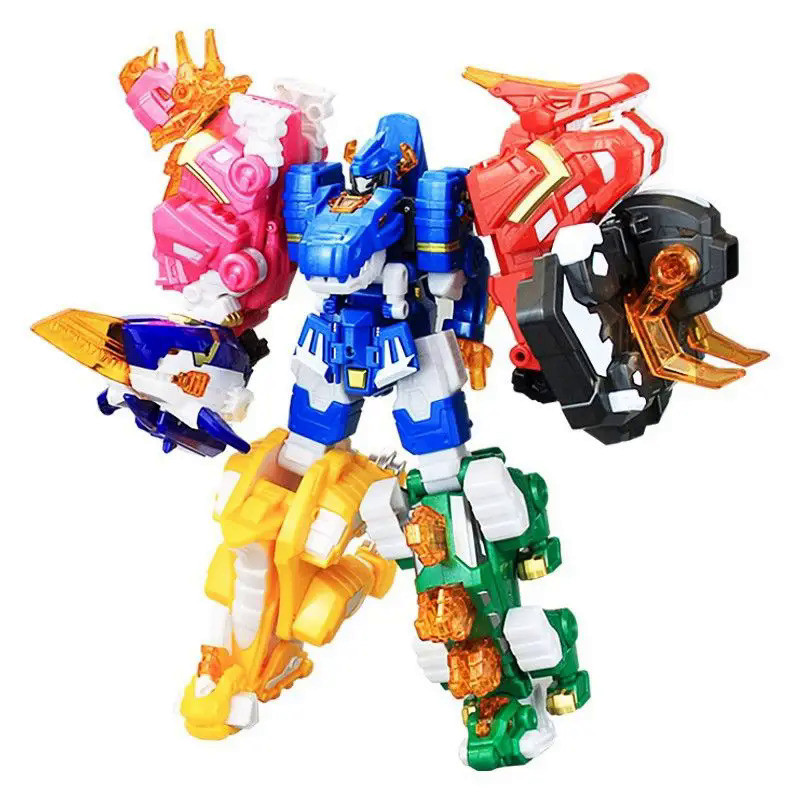 7 IN 1 Mini Force 2 Super Dino Power Transformation Robot Toys Action ...