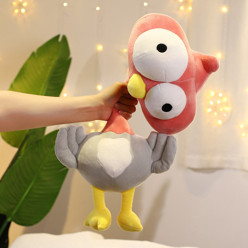 50/70cm Interesting Bird Plush Doll Funny Big Eyes Long Neck Pink ...