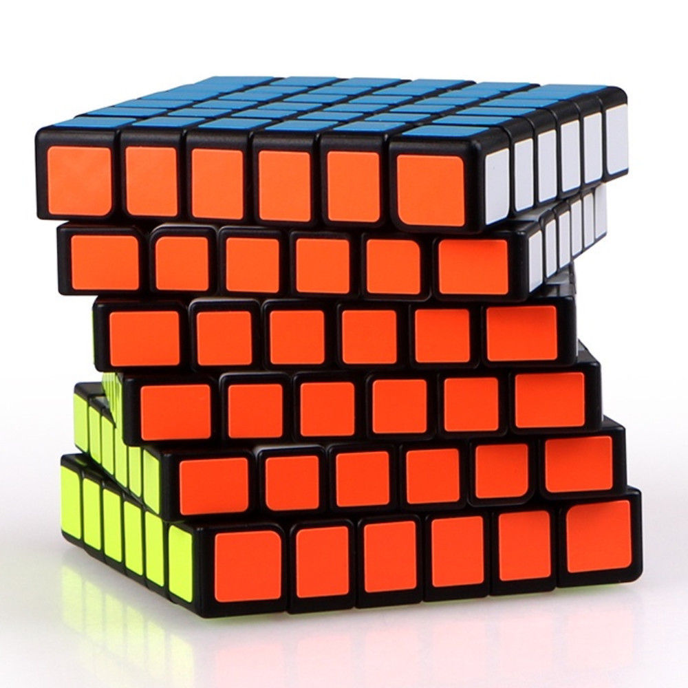 QiYi 6x6 Speed Cube 6x6x6 Magic Cube Black with Sticker 65mm | Shopee ...