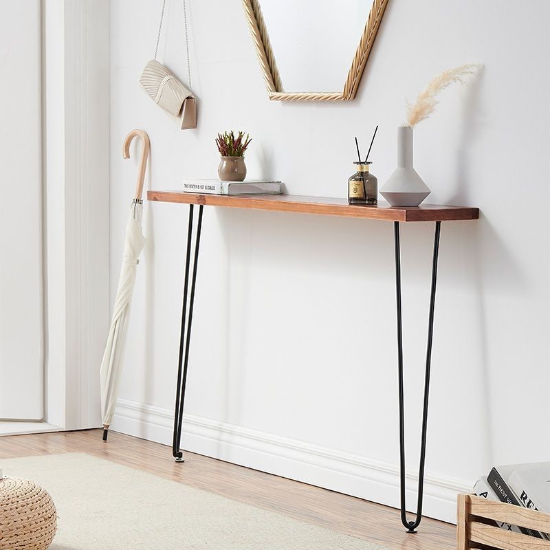 Solid Wood Console Table Wall Entryway Table Living Room Narrow Table ...