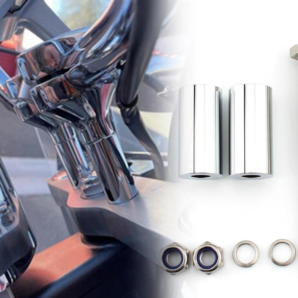 Chrome 2" Height Handlebar Risers Extention Spacer For Kawasaki Vulcan ...
