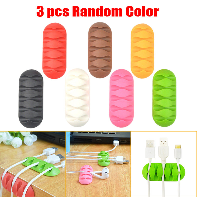 3pcs Multipurpose Wire Cord Cable Tidy Holder Drop Clips Organizer Line ...