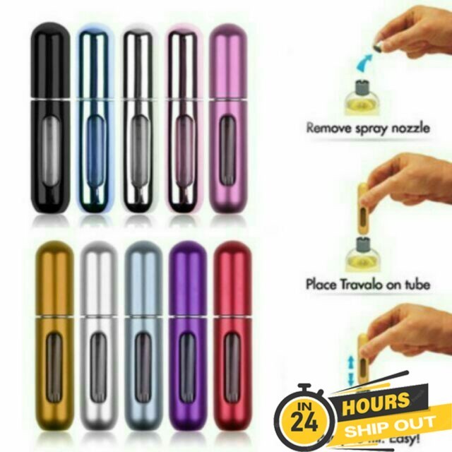 mini perfume Refillable spray bottle Travel Atomizer 5ml Alcohol pump ...