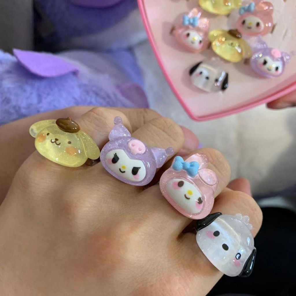 Sanrio Ring Cartoon Cute Adjustable Ring Children's Gift | Shopee ...