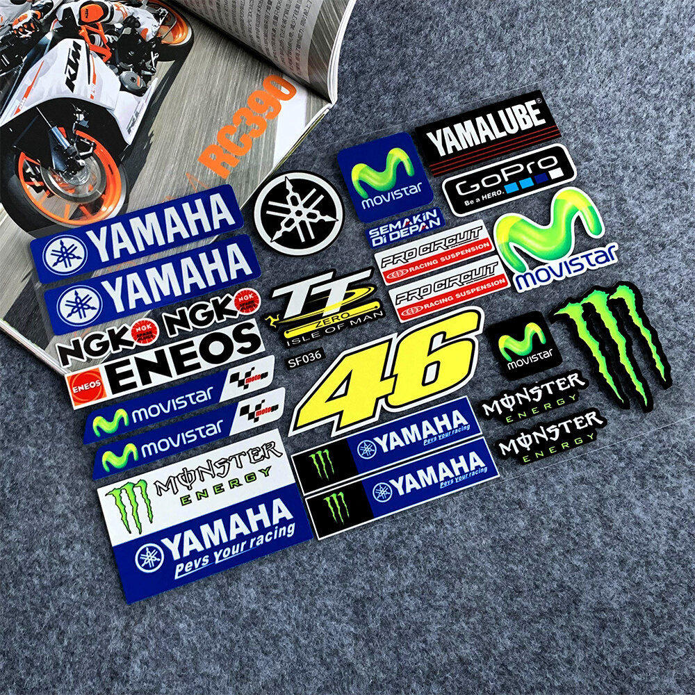 YAMAHA 46 Reflective Motorcycle Accessories Stickers Decal for Yamaha ...