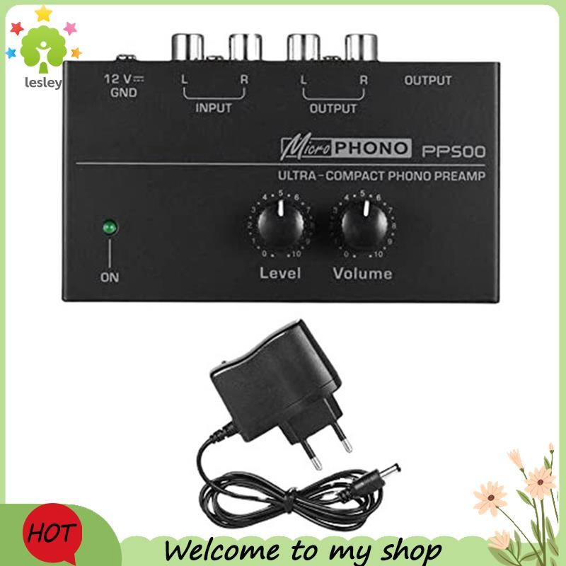【lesley】PP500 Ultra-Compact Phono Preamp Phono Preamplifier with Level ...