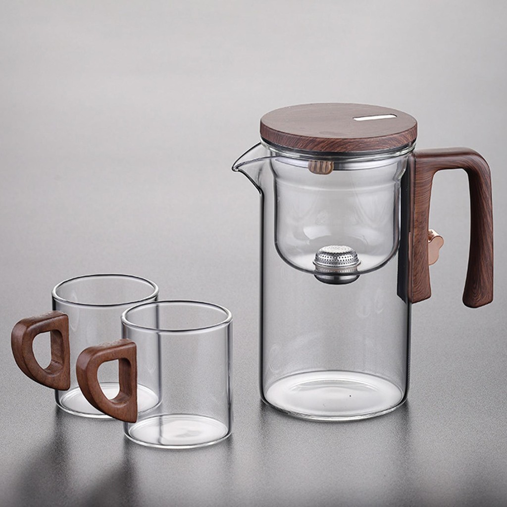 Glass Tea Kettle with Cups Large Capacity Tea Infuser Kettle Tea ...