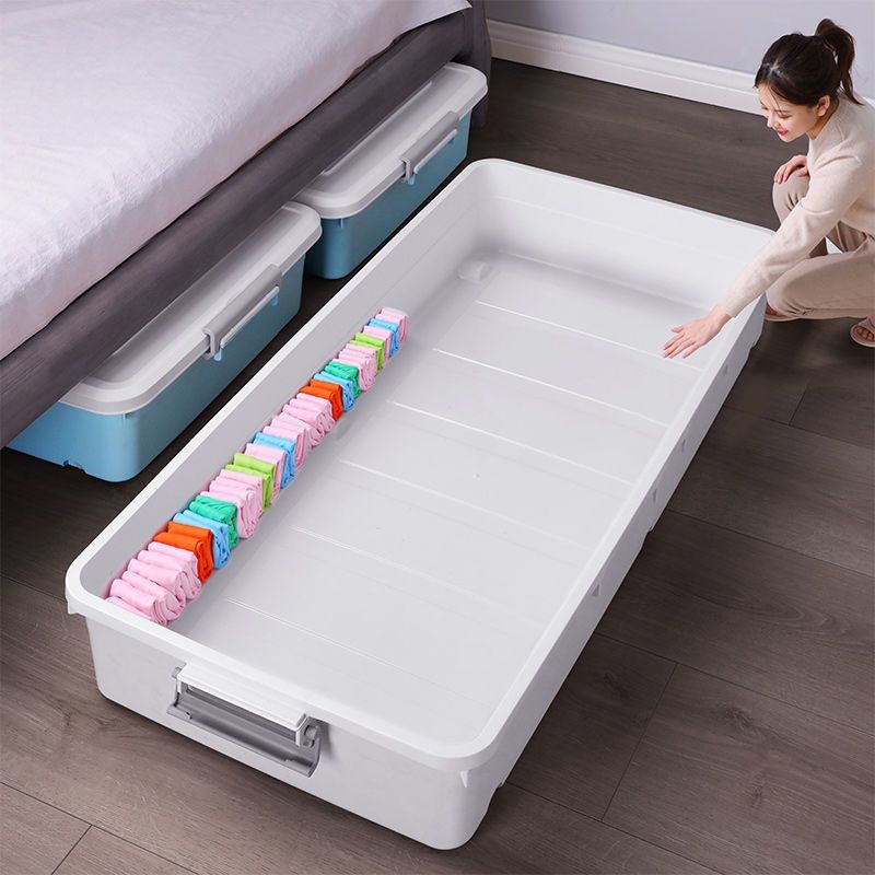 Bed Storage Box Dormitory Storage Box with Wheels Household Drawer Type ...