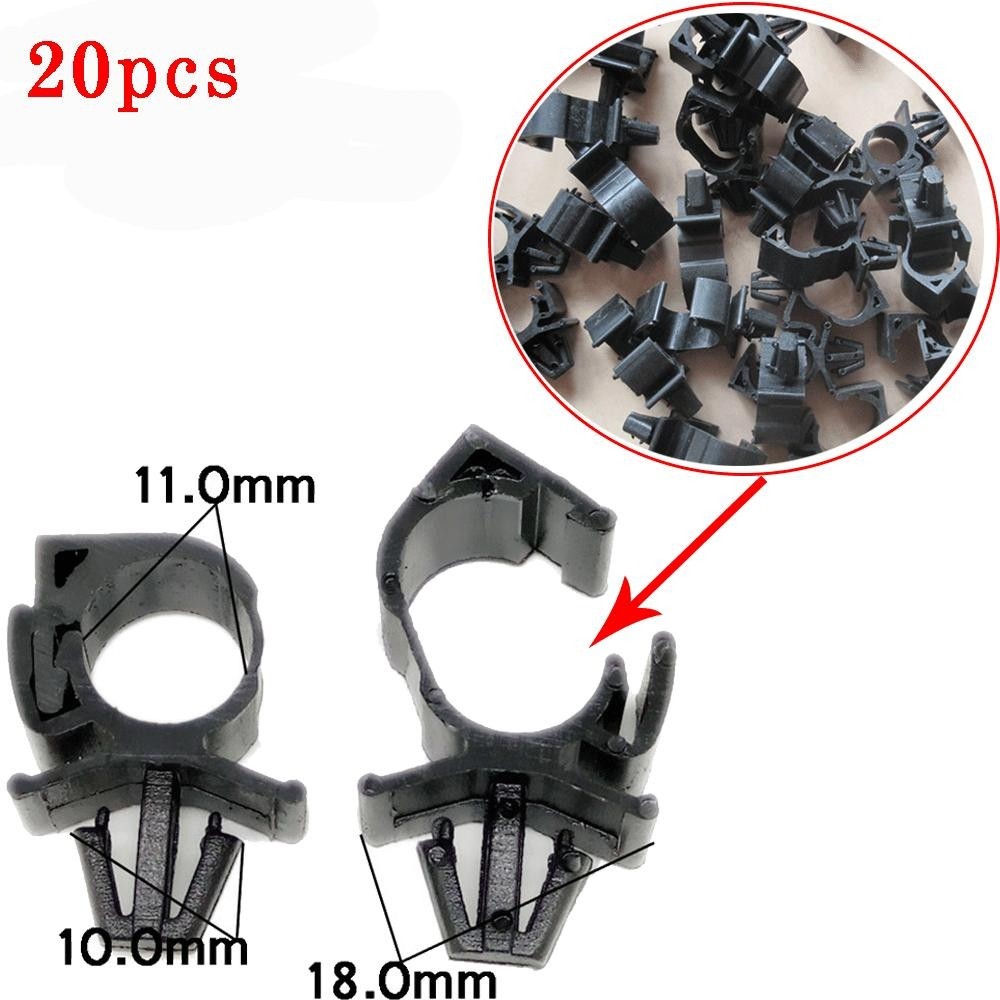 (WELV) 20 Pcs Plastic Car Oil Pipe Beam Line Clips Wiring Harness Wrap ...