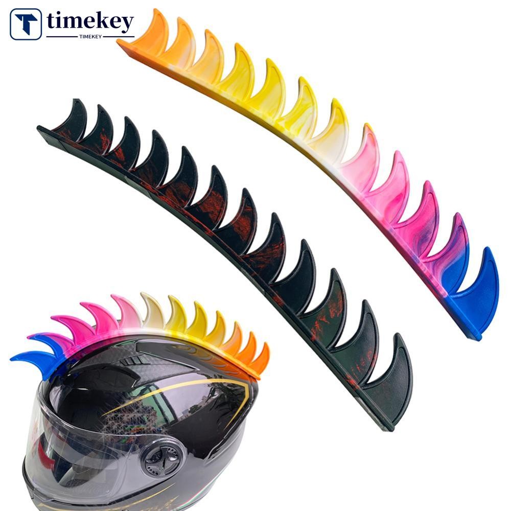 TIMEKEY Rubber Dirt Biker Motorcycle Helmet Dual Color Cockscomb ...