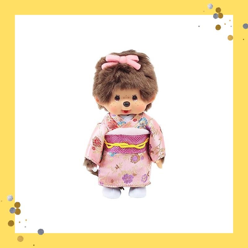 Kyugetsu official original Monchichi girl in kimono, pink IPM-17-Z ...