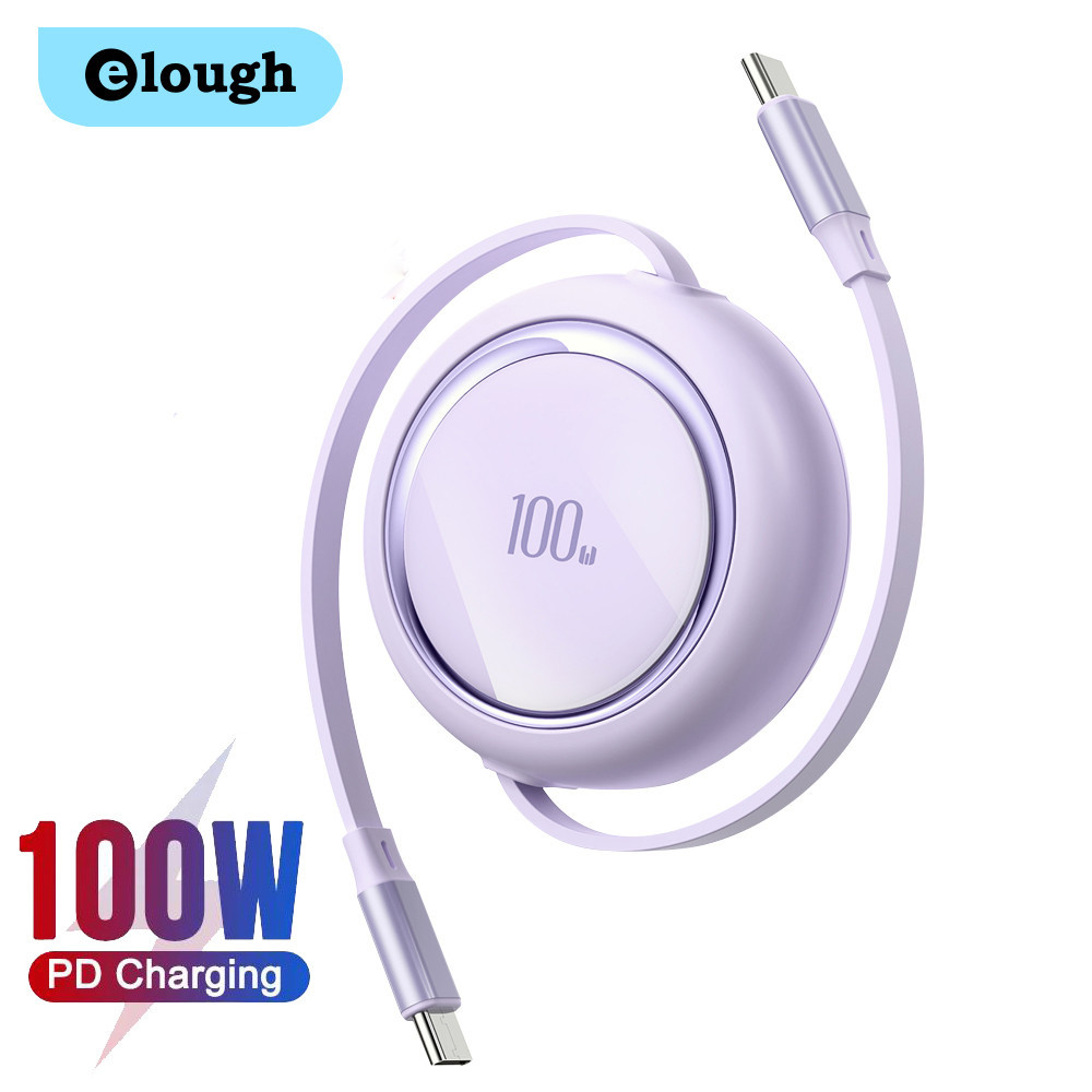 Elough Retractable 100W USB C PD Cable For Laptop Fast Charger Cable ...