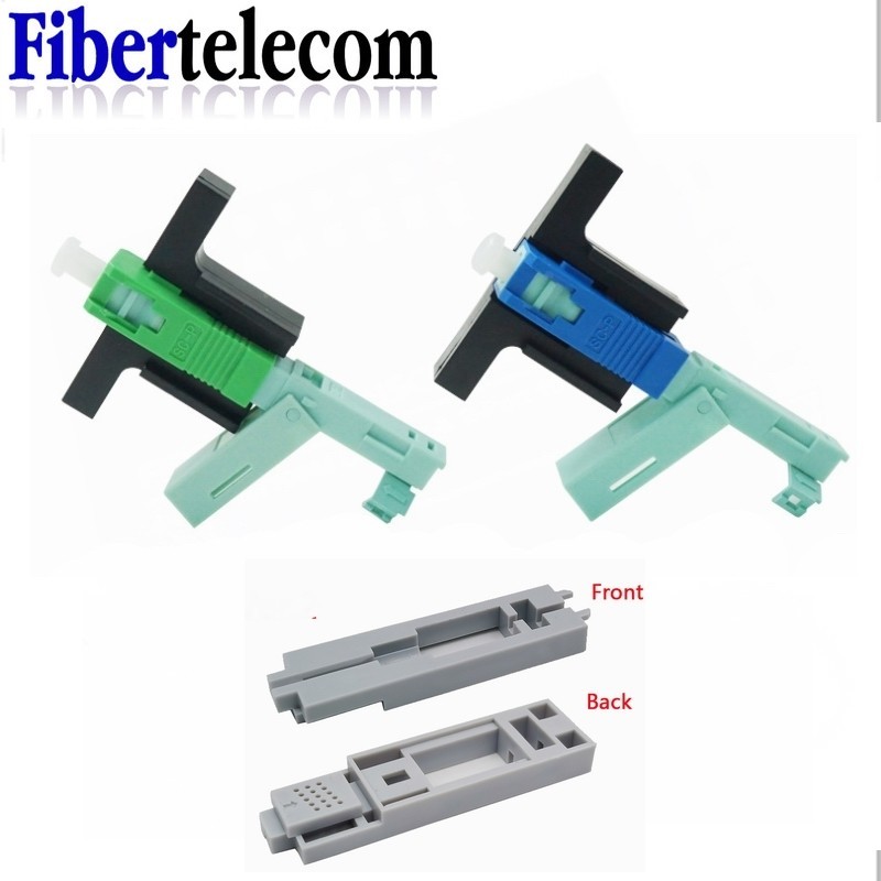 10PCS FTTH Connector SC APC UPC single mode green blue field assembly ...