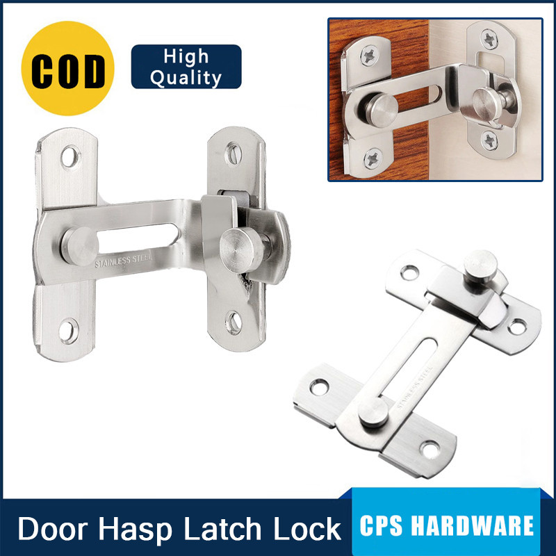 【Free screw】Door Hasp Latch Lock 304 Stainless Steel Safety Packlock ...