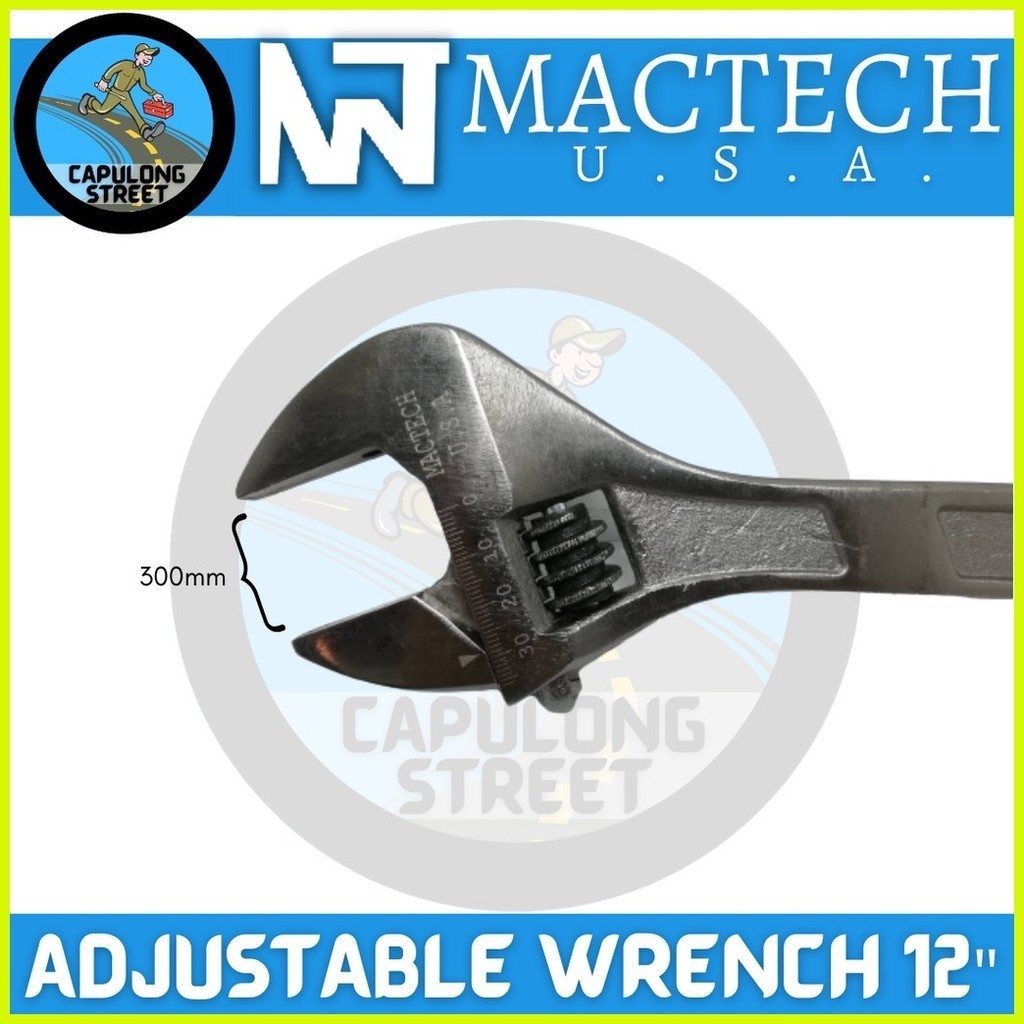 ♞Capulong Mactech adjustable wrench 12 inches katala wrench mechanics ...