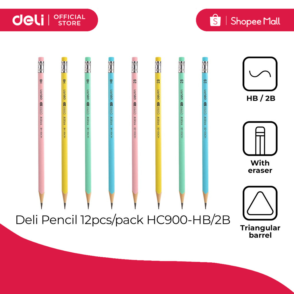 Deli HC900-HB/2B Pencil 1PC | Shopee Philippines