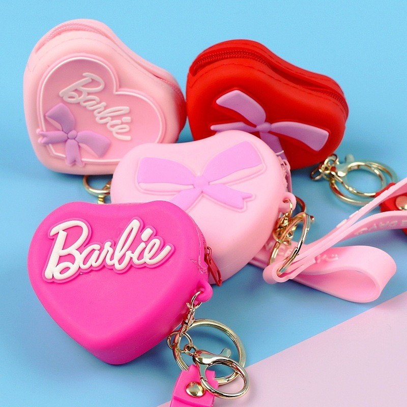 Korean Hot sale Cute Barbie Coin Purse Keychain Wallet For Kids Gift ...