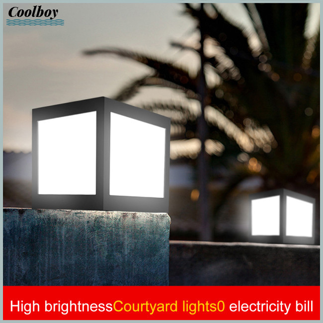 CB Solar Light Post, Solar Fence Post Cap Lights With 2 Light Modes ...