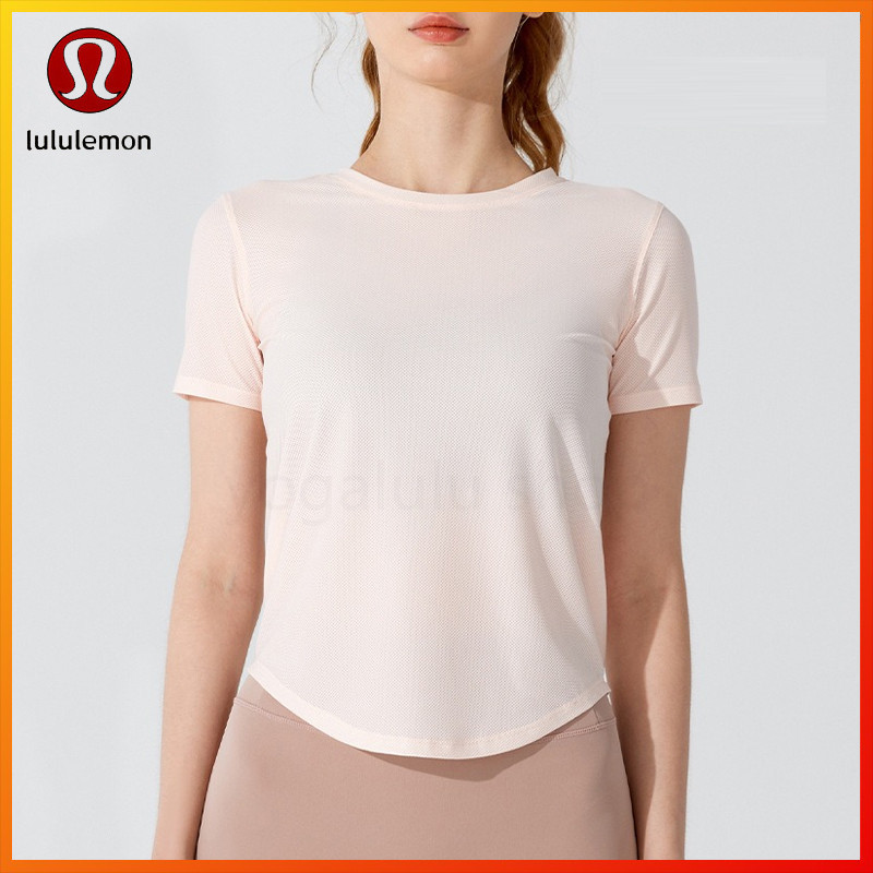 Lululemon Solid Yoga Sports Short sleeved Top YD291 | Shopee Philippines