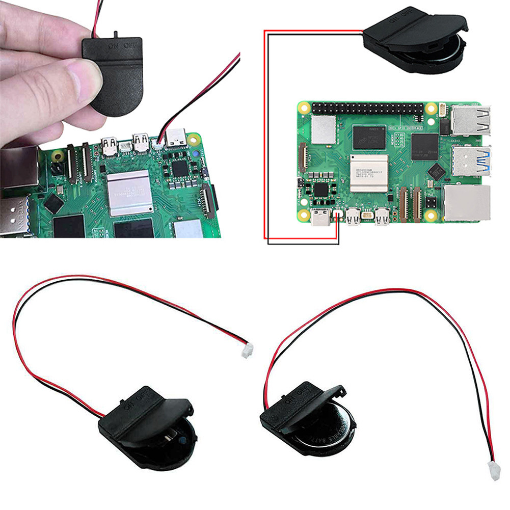 For Raspberry Pi 5 RTC Battery Box Real Time Clock Holder for RPI 5 Pi5 ...