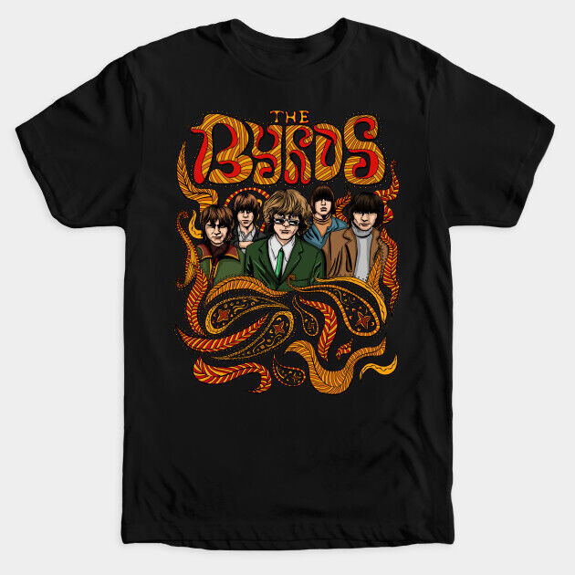 Vintage Rock Band The Byrds T-Shirt Mcguinn Gene Michael Clarke Eight ...