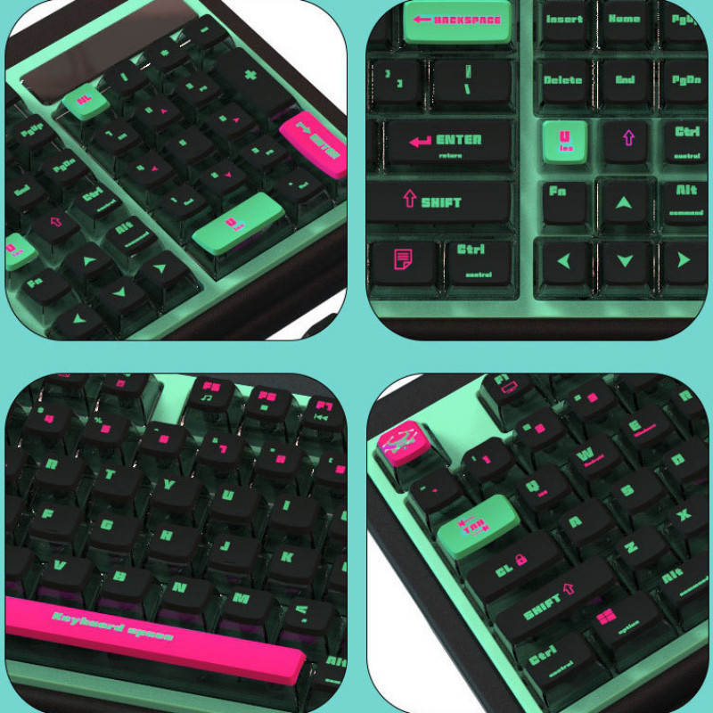 116 Keys Cyber Future ASA Profile Translucent Pudding Keycaps PBT ...