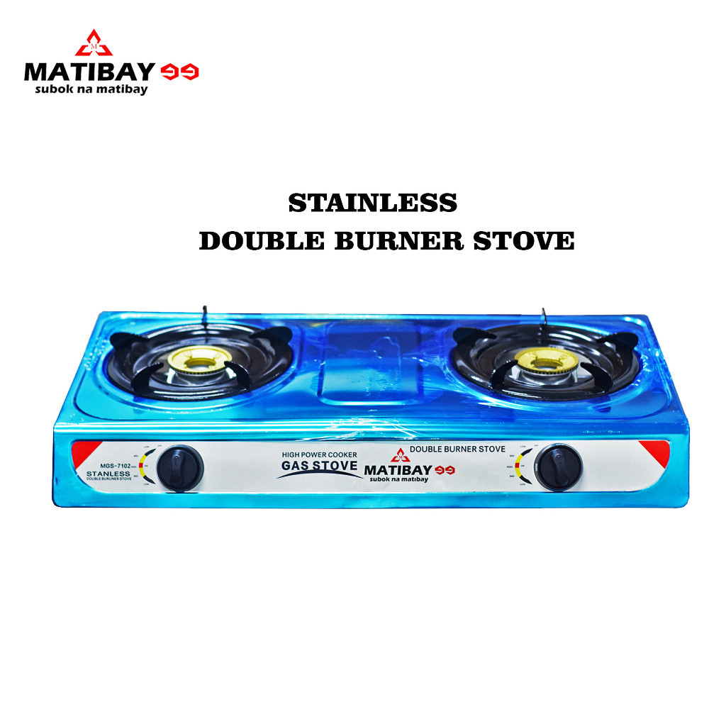 Matibay Heavy Duty Double Burner Gas Stove Stainless Body Auto-ignition ...