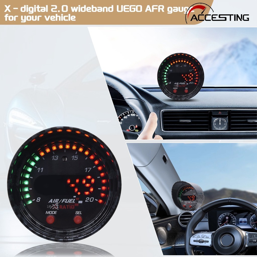30-0300 X-Series Air Fuel Ratio Gauge Set X-Series Wideband Uego Sensor ...